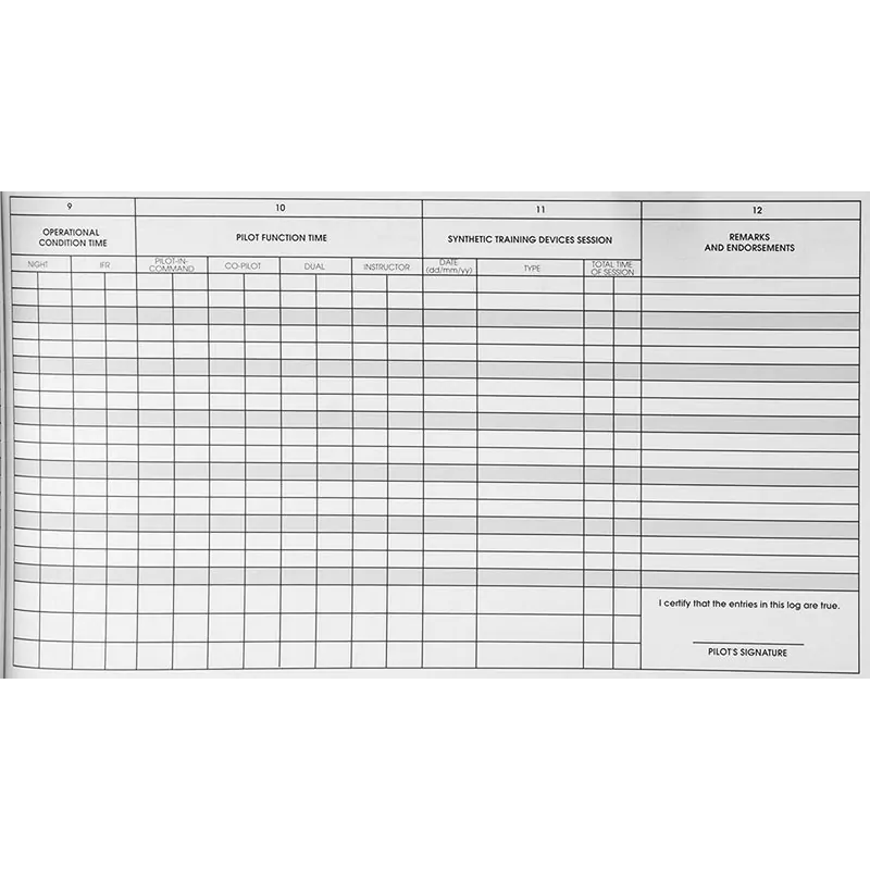 JAR European Professional Pilot Logbook