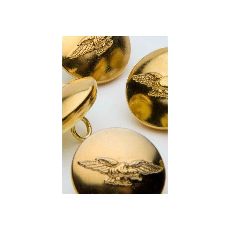 Pilot Uniform Buttons with gold eagle emblem - 6 pcs