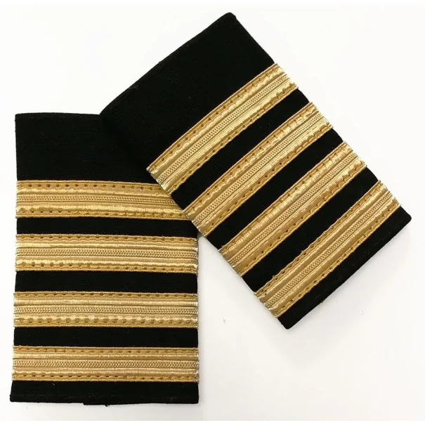 Pilot Epaulettes - 4 gold bar