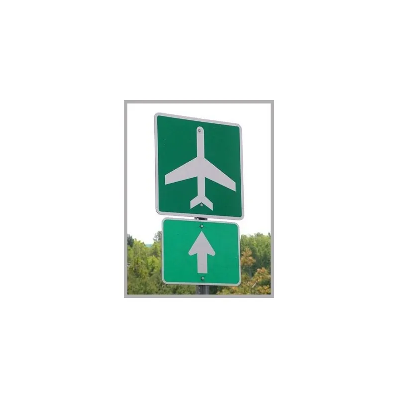 Airport Ahead metal sign