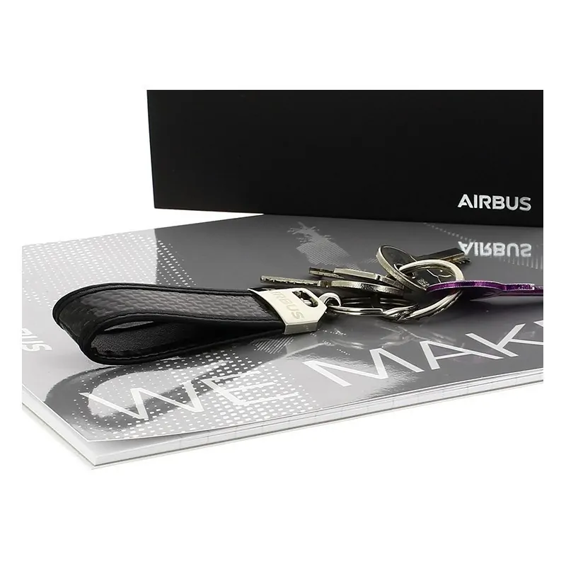 Carbon fibre Airbus key ring