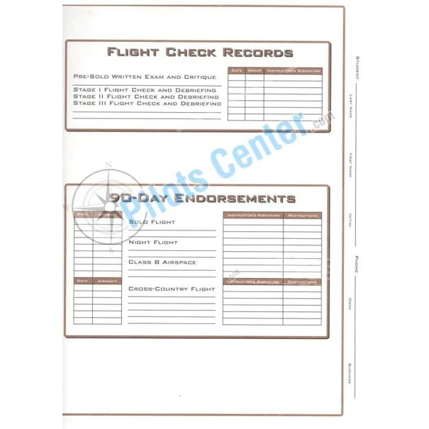 Jeppesen Private Pilot Record Folder