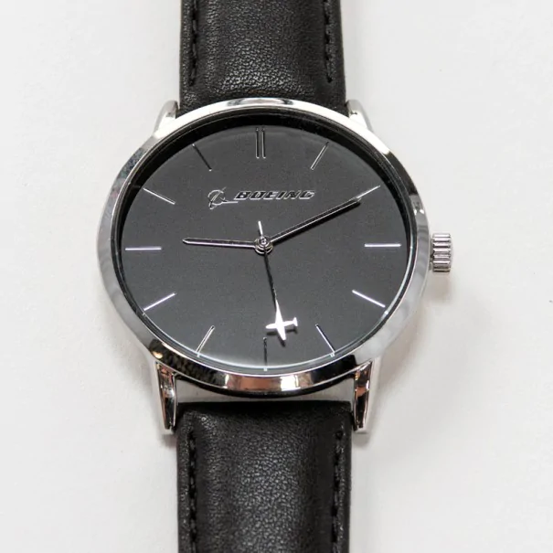Boeing Silver Rotating Airplaine Watch