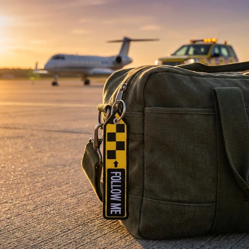 Keychain Follow Me chequered